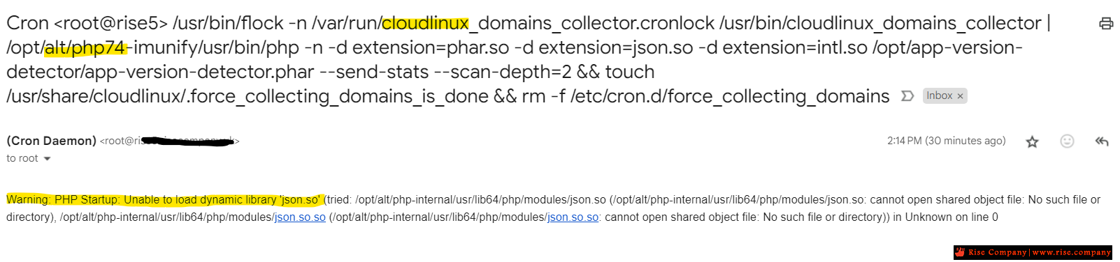 كلاود لينكس Cloud Linux حل مشكلة PHP Startup: Unable to load dynamic ... كلاود لينكس Cloud Linux حل مشكلة PHP Startup: Unable to load dynamic ...